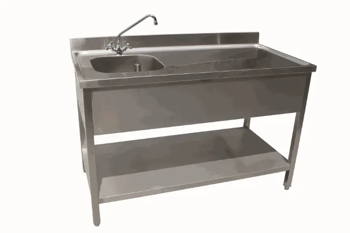 TABLE CHEF + SOUS-TABLETTE + CUVE DROITE | Bertrand Manufacturer